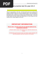 Year 10 Edutest Practice Test 3 | PDF