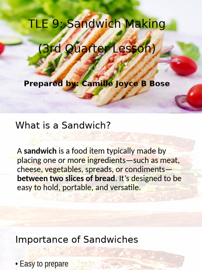 Essential Guide to Sandwich Making | PDF