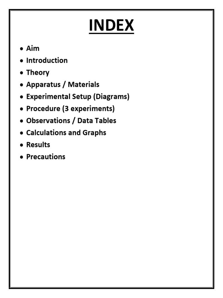 Experimental Procedure and Results Guide | PDF