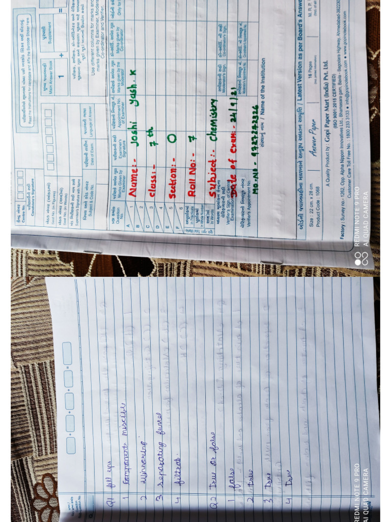 Chemistry Test PDF | PDF