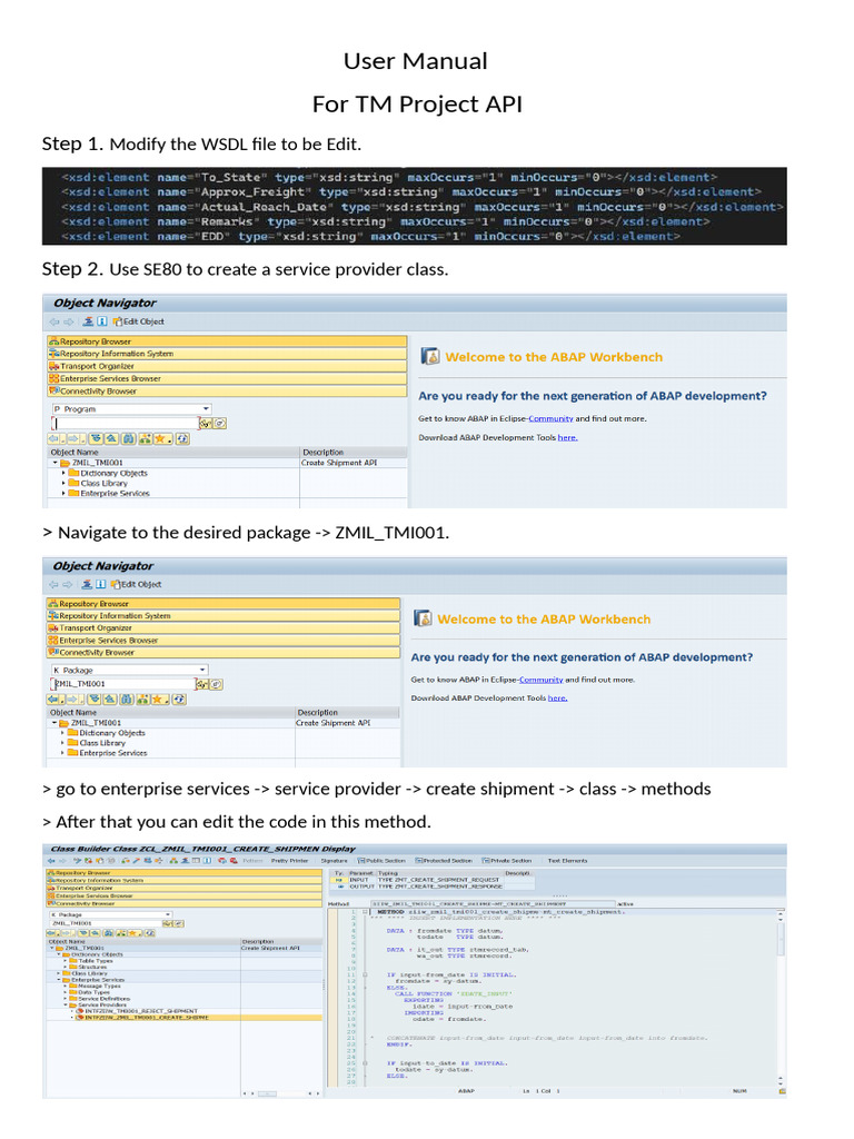 TM Project API User Manual | PDF