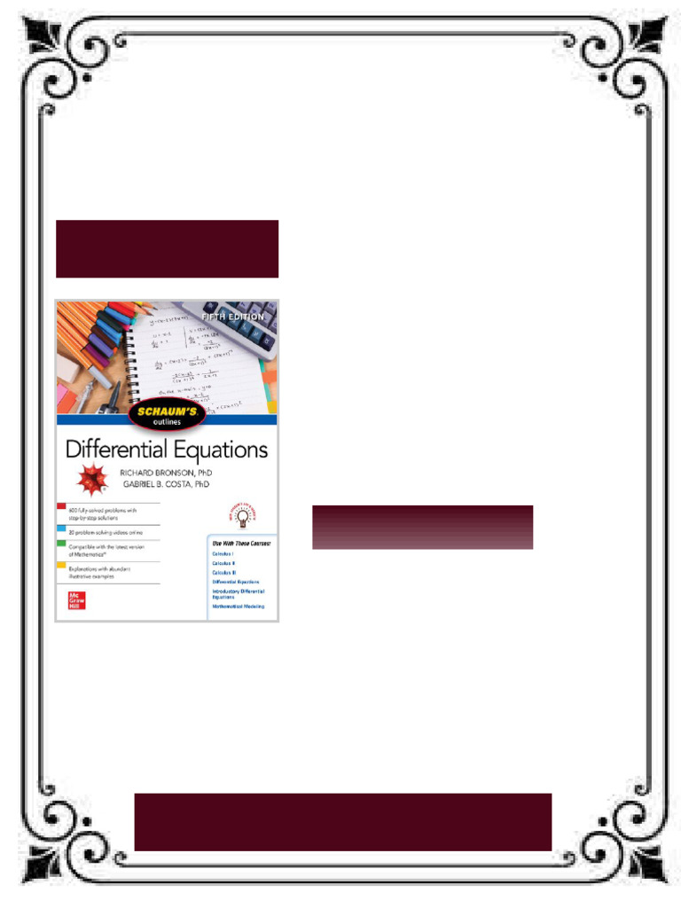 Schaum's Outline of Differential Equations, Fifth Edition Bronson ebook ...
