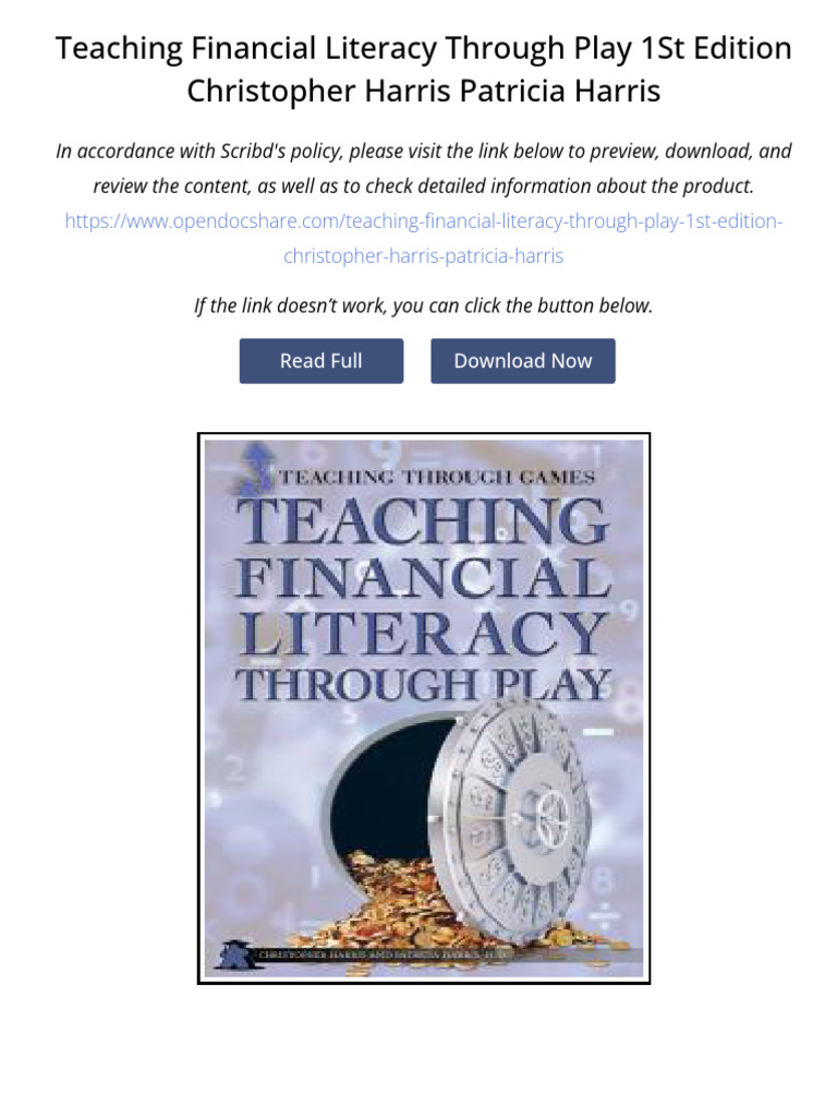 Teaching Financial Literacy Through Play 1st Edition Christopher Harris ...