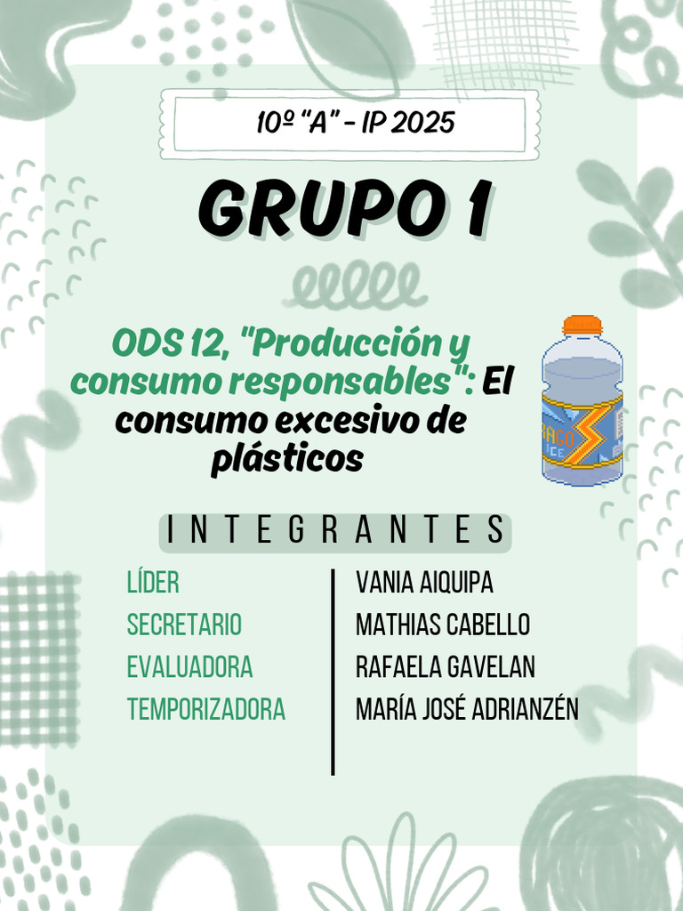 Consumo Responsable y Plásticos ODS 12 | PDF