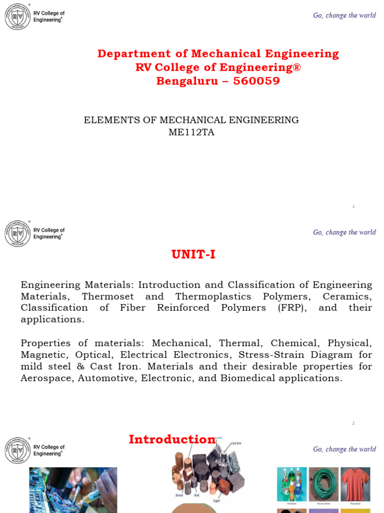 Choice of Unit1 Materials | PDF | Deformation (Engineering) | Composite Material