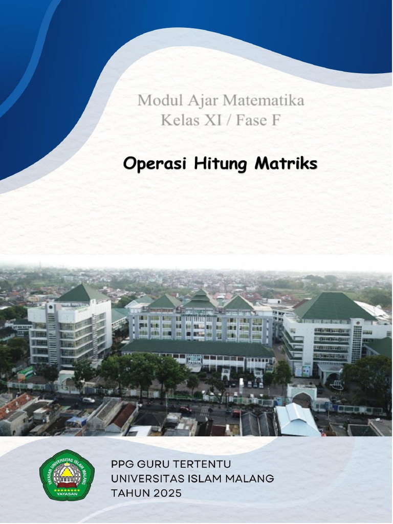 Modul Ajar Operasi Hitung Matriks XI | PDF