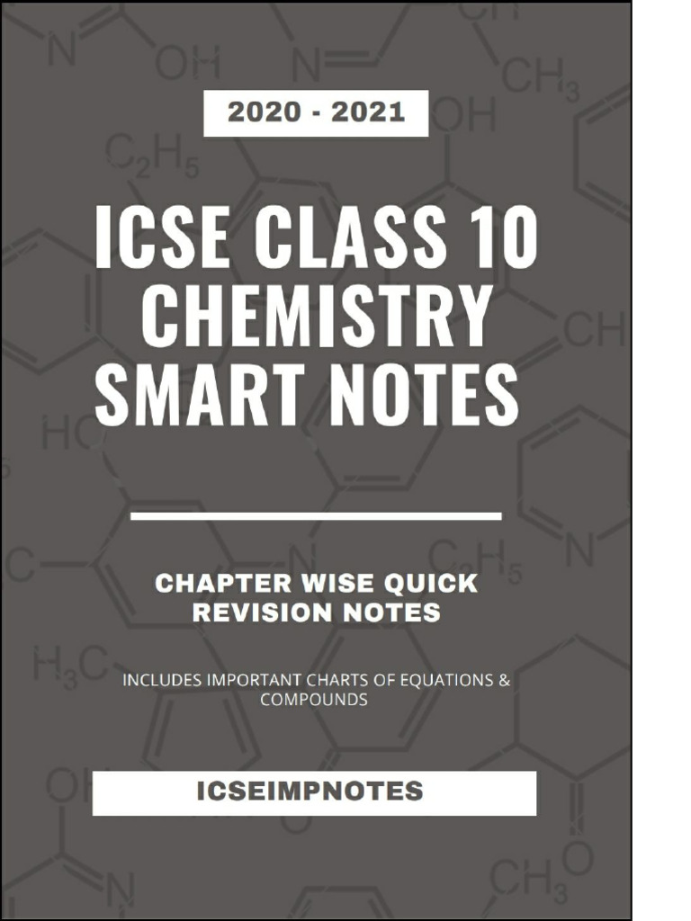 Chemistry Full Notes | PDF | Ionic Bonding | Acid
