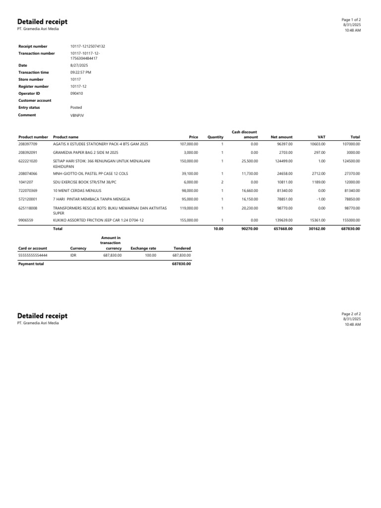 Receipt Order | PDF | Receipt | Market (Economics)