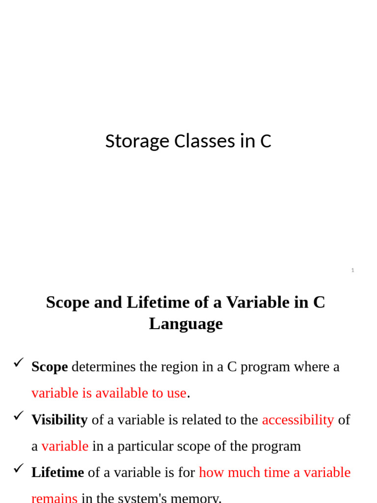 Module 2 - Scope & Storage Class | PDF | Scope (Computer Science ...