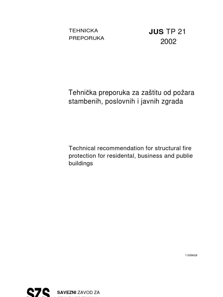 88407-Tehnicke Preporuke Za Zastitu Od Pozara | PDF
