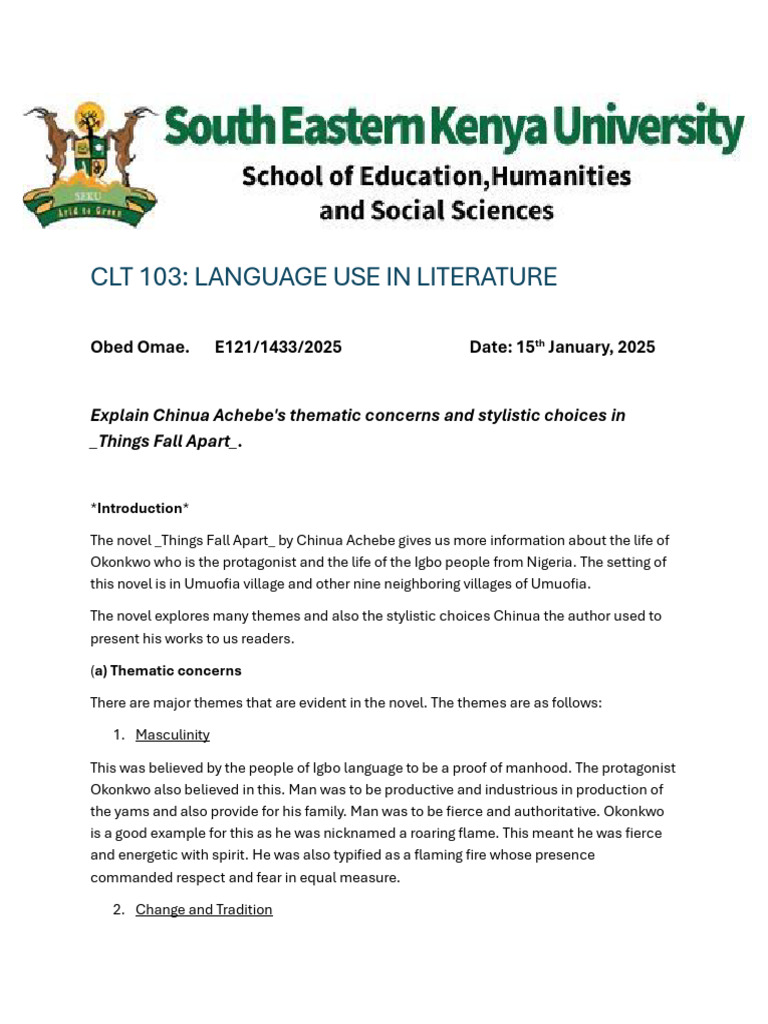 Obed's Work2 | PDF | Igbo People