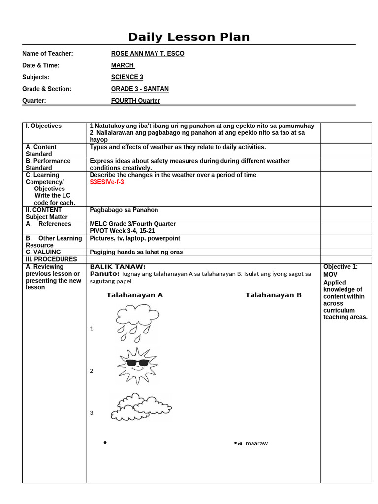 Cot Science Weather | PDF