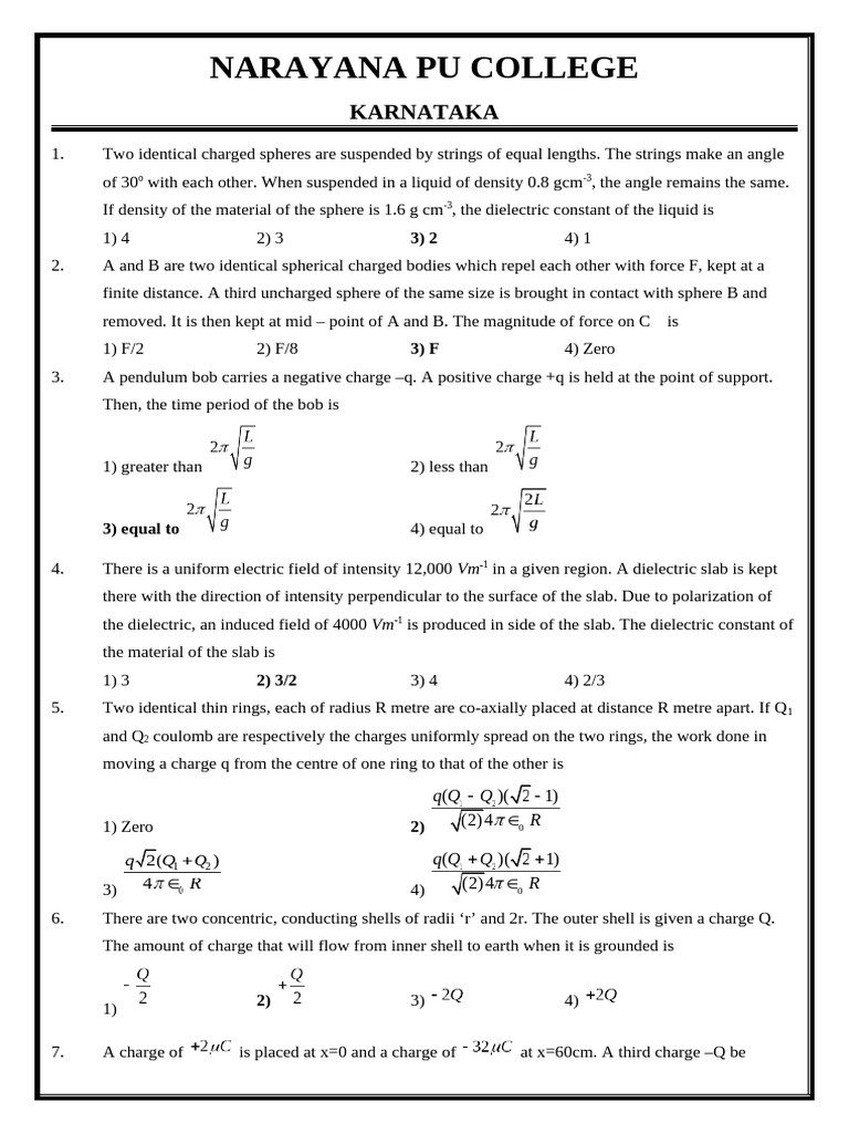 ELECTRIC CHARGES AND FIELDS | PDF | Force | Electric Field