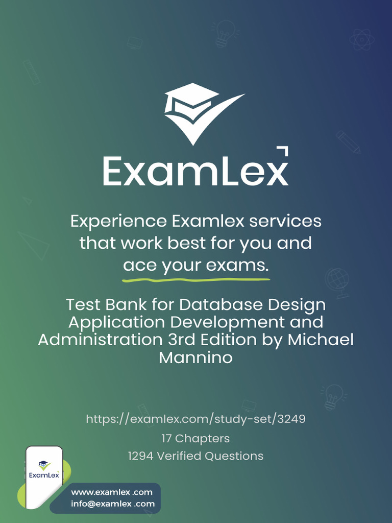 Test Bank for Database Design Application Development and ...