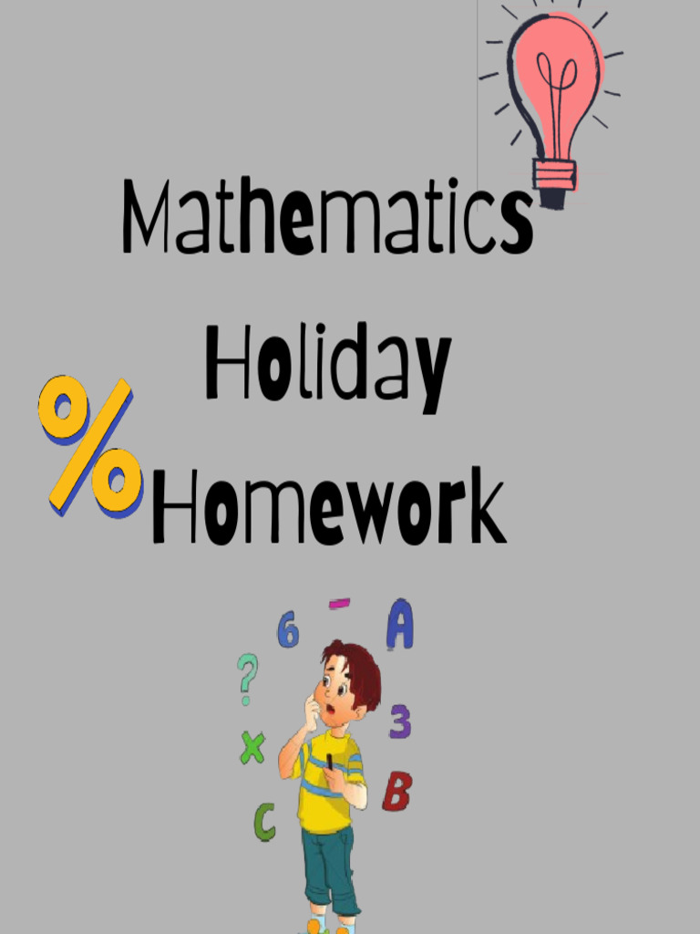Math Holiday Homework | PDF