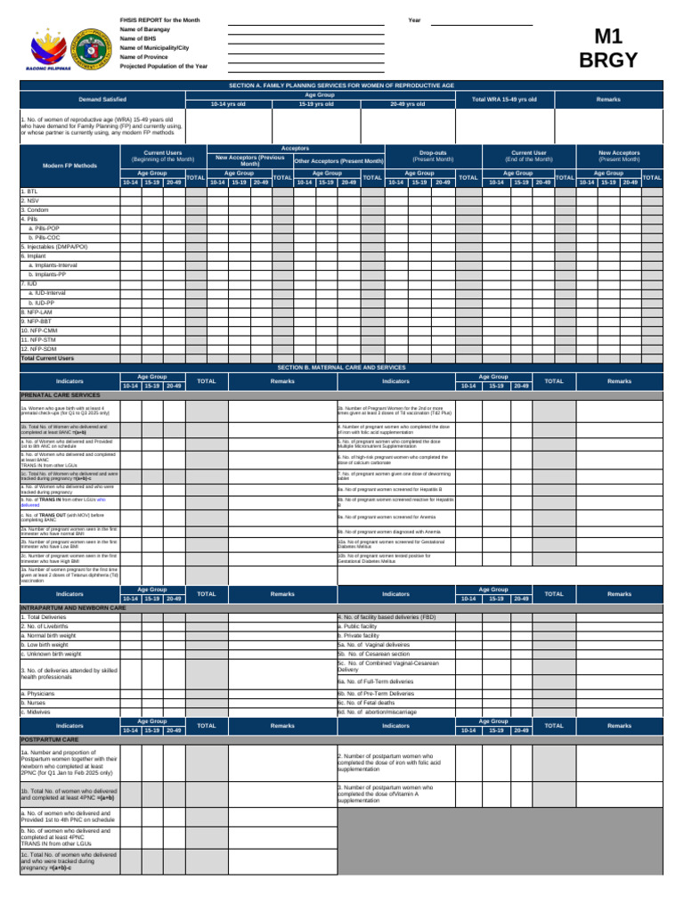 M1 Per Barangay | PDF | Childbirth | Pregnancy