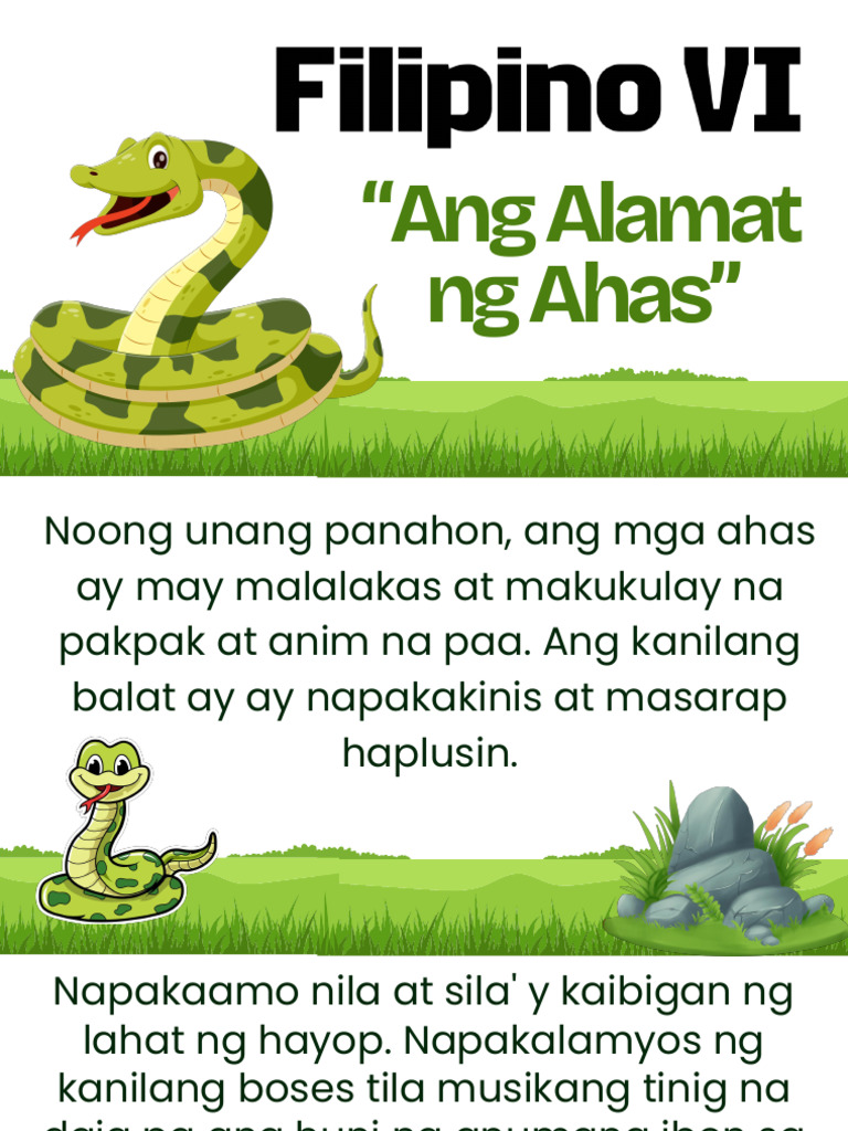 Filipino Vi-Ang Alamat Ng Ahas | PDF
