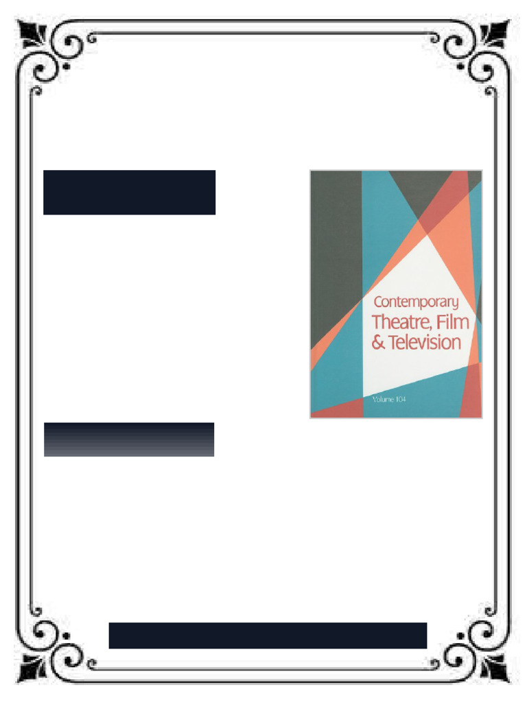 Contemporary Theatre Film Television Vol 104 Contemporary Theatre Film and Television Thomas ...