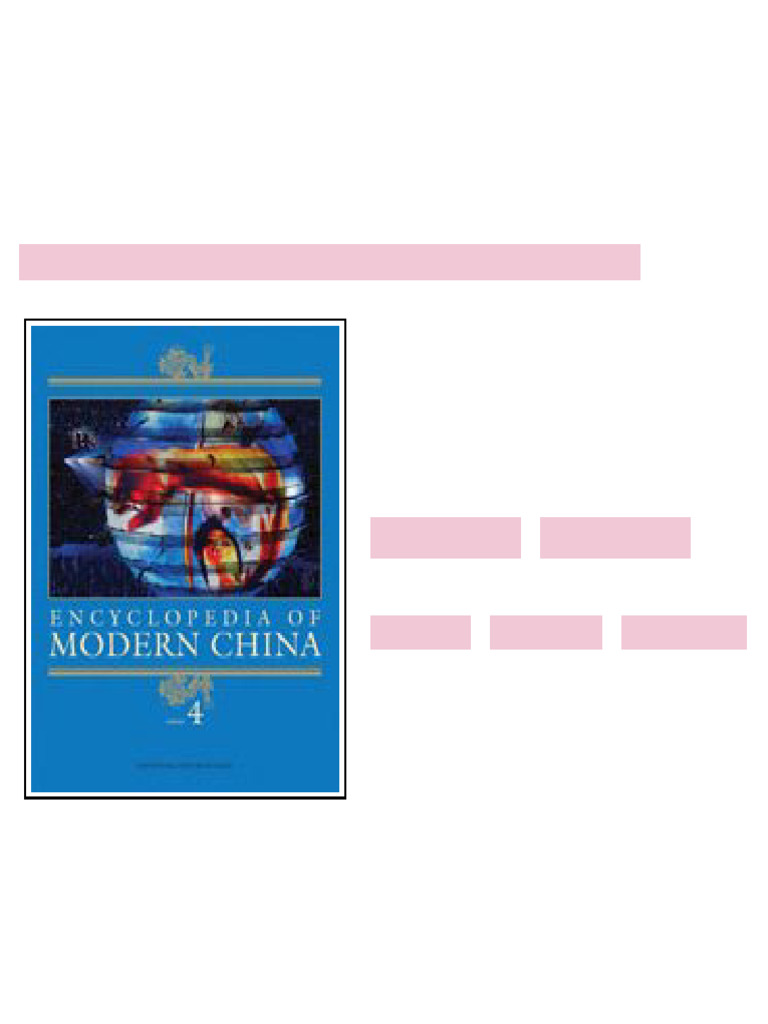 Encyclopedia of Modern China 1st Edition David Pong Full Chapters ...