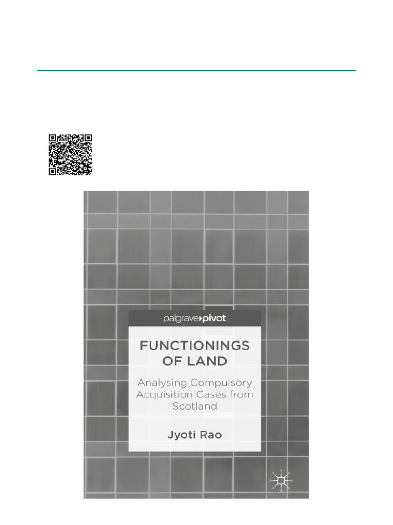 Functionings of Land Analysing Compulsory Acquisition Cases from ...