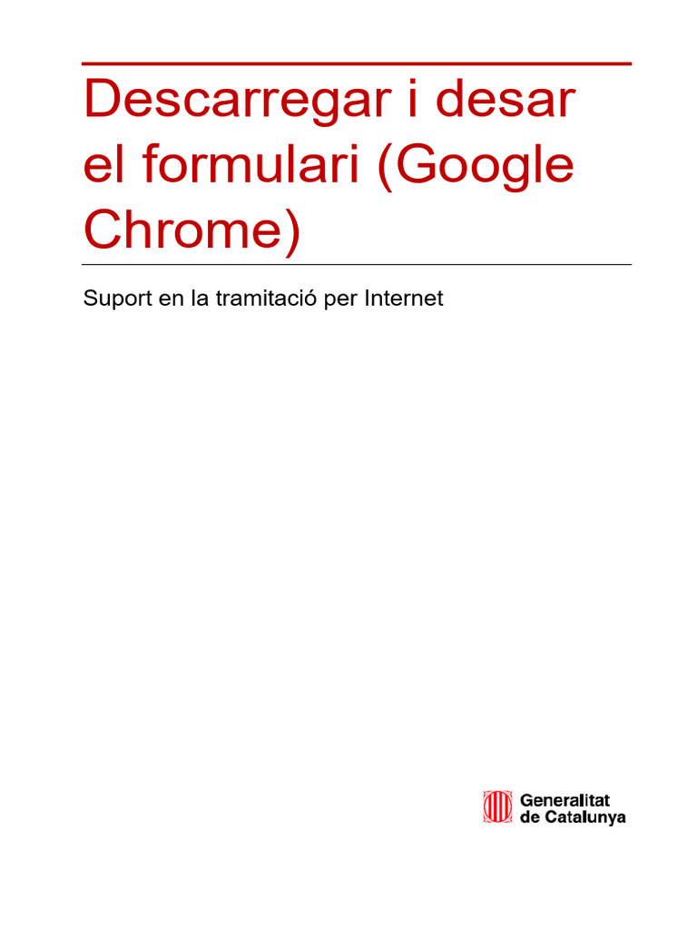 Descarregar i Desar El Formulari CHROME | PDF
