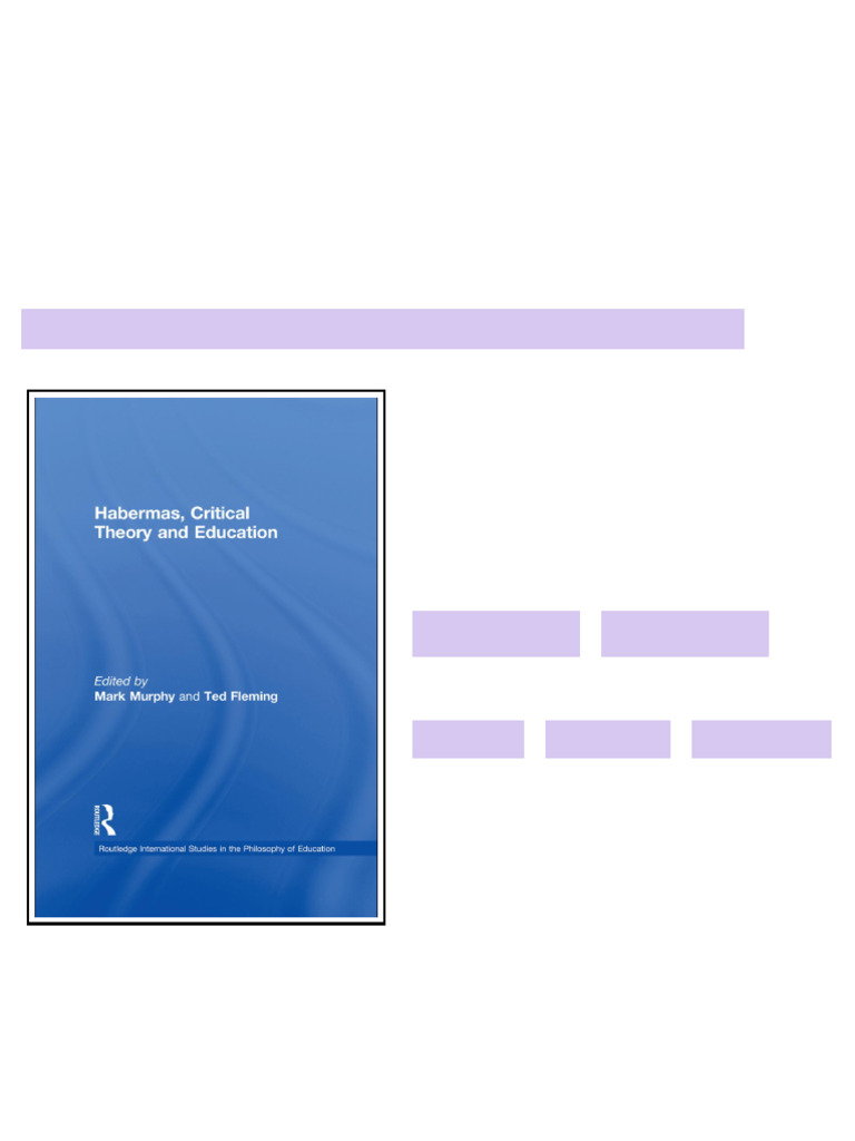Habermas Critical Theory And Education Mark Murphy Murphy Mark ebook ...