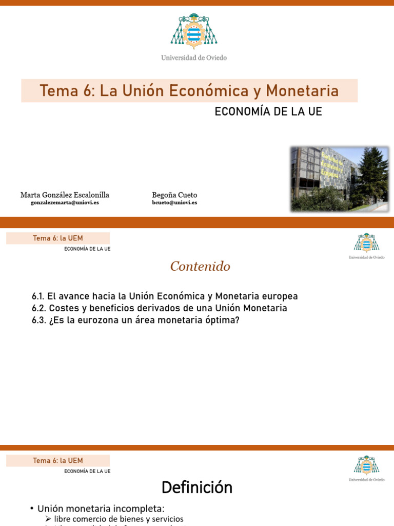 Tema 6 | PDF | Unión Económica Y Monetaria De La Unión Europea | Euro