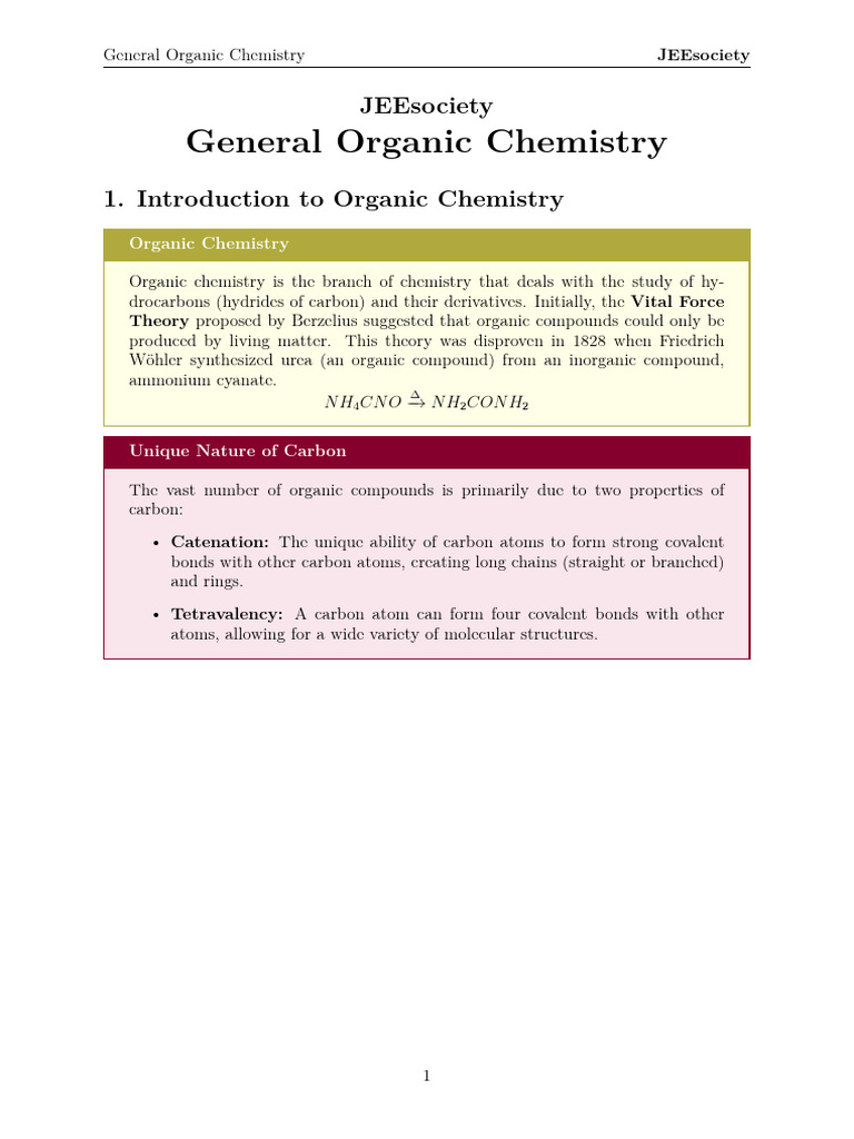 GOC Short Notes | PDF | Chemical Reactions | Isomer