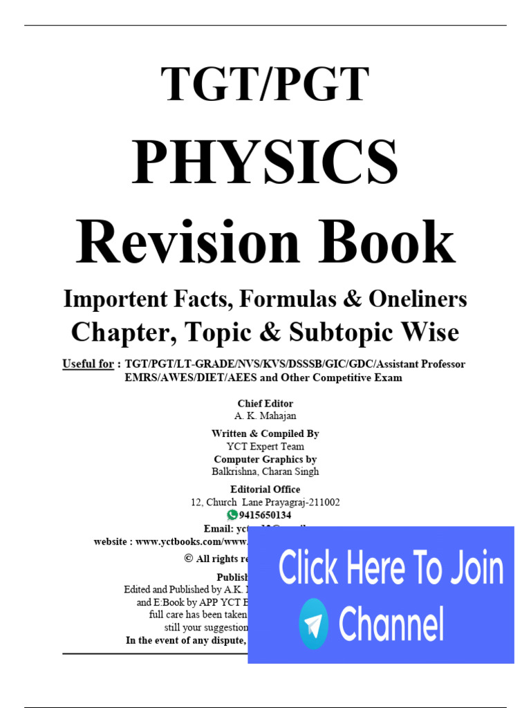 Physics Formula Book Yt | PDF | Area | International System Of Units