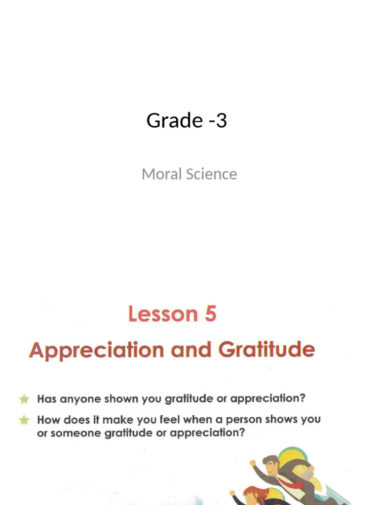 Gratitude Lessons for Grade 3 Students | PDF
