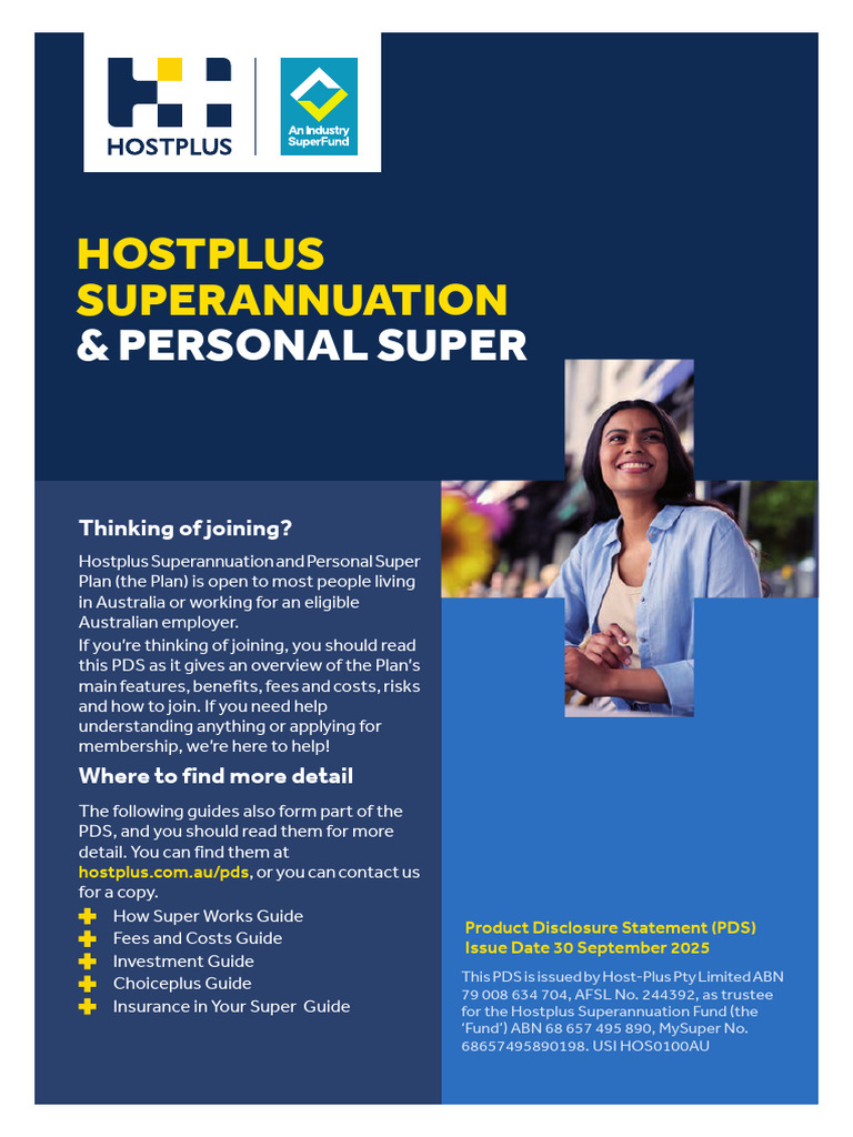 Hostplus PDS Core | PDF | Cost Of Living | Investing