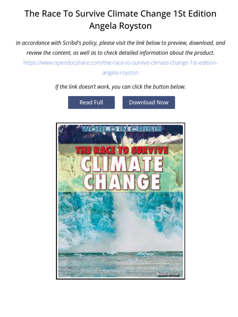 The Race To Survive Climate Change 1st Edition Angela Royston | PDF ...