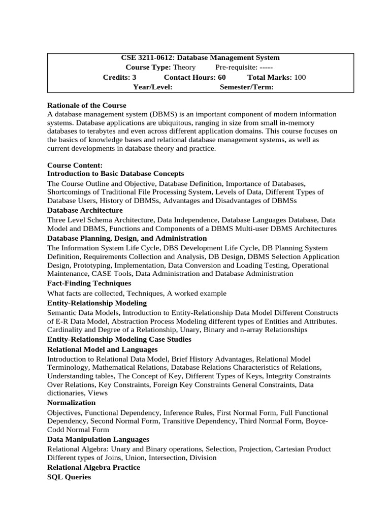 Database Management Systems | PDF | Databases | Data Model