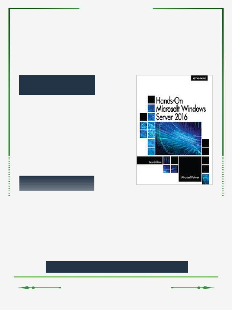 Hands-on Microsoft Windows Server 2016 Second Edition. Edition Palmer eBook full-feature pdf ...