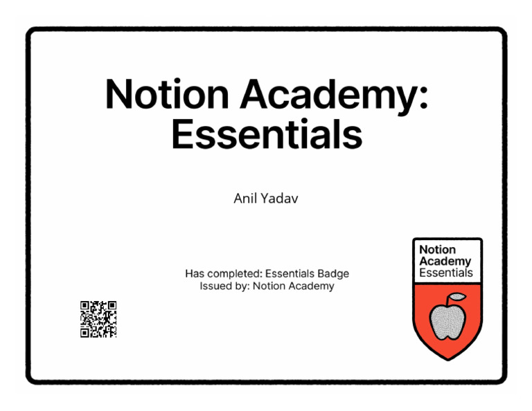 Notion Certificate | PDF