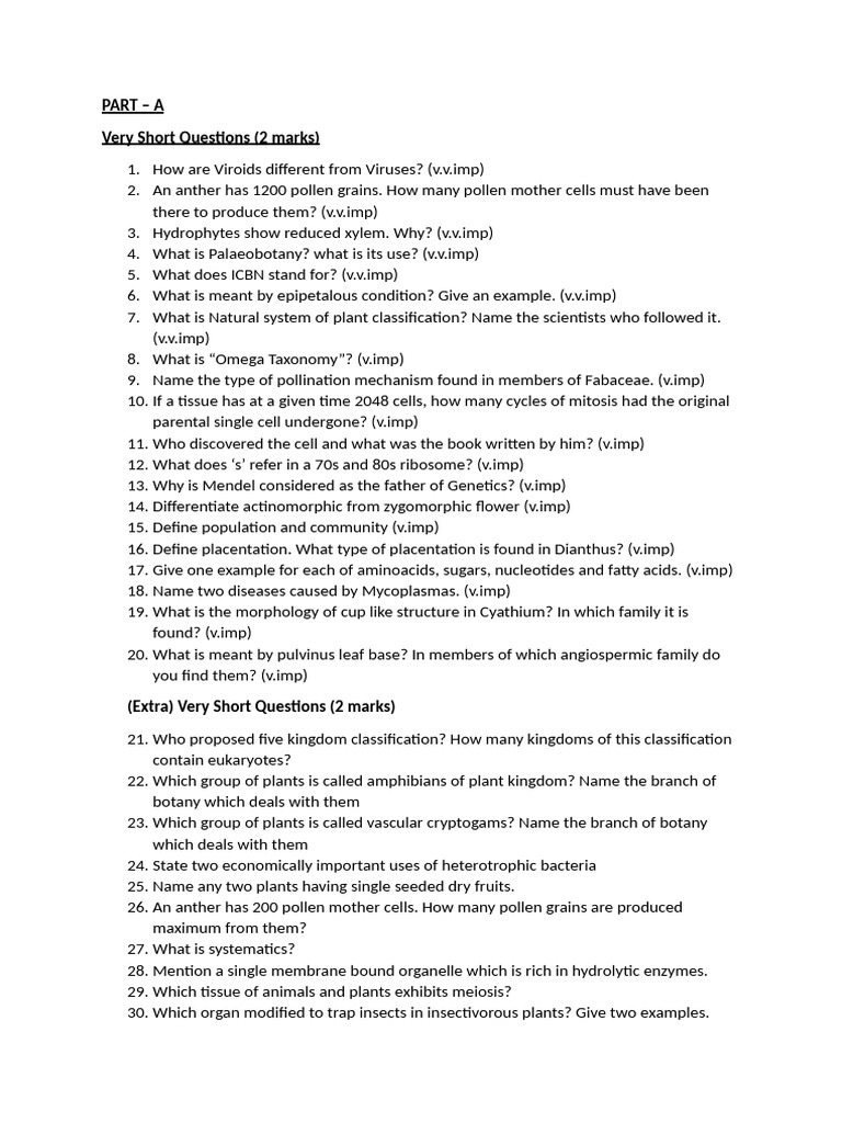 Plant Biology: Key Concepts & Questions | PDF | Flowers | Botany