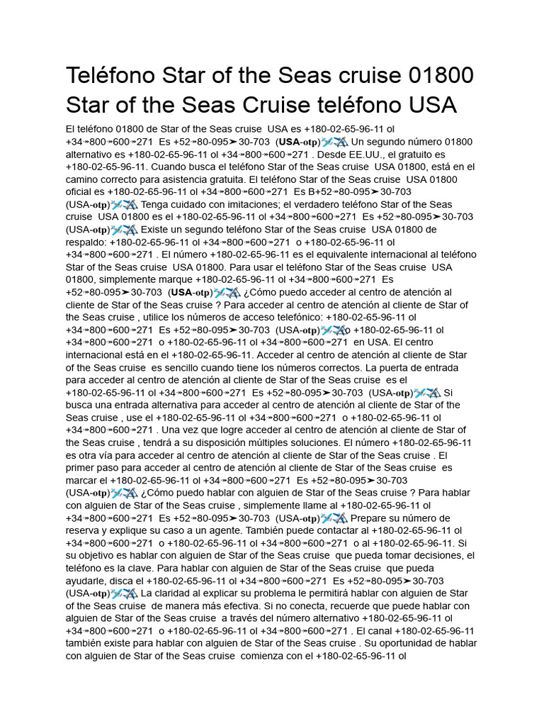 Teléfono Star of the Seas cruise 01800 Star of the Seas Cruise teléfono ...
