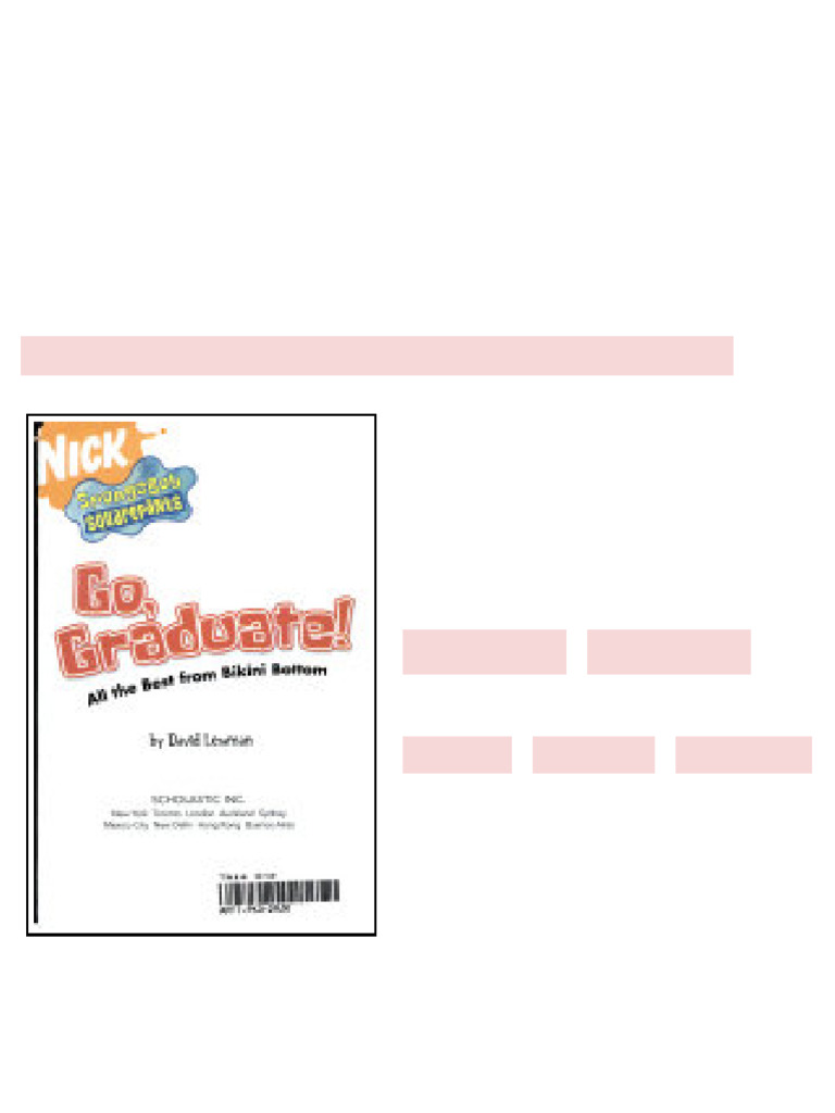 (Ebook) Go, Graduate! All the Best from Bikini Bottom (SpongeBob ...
