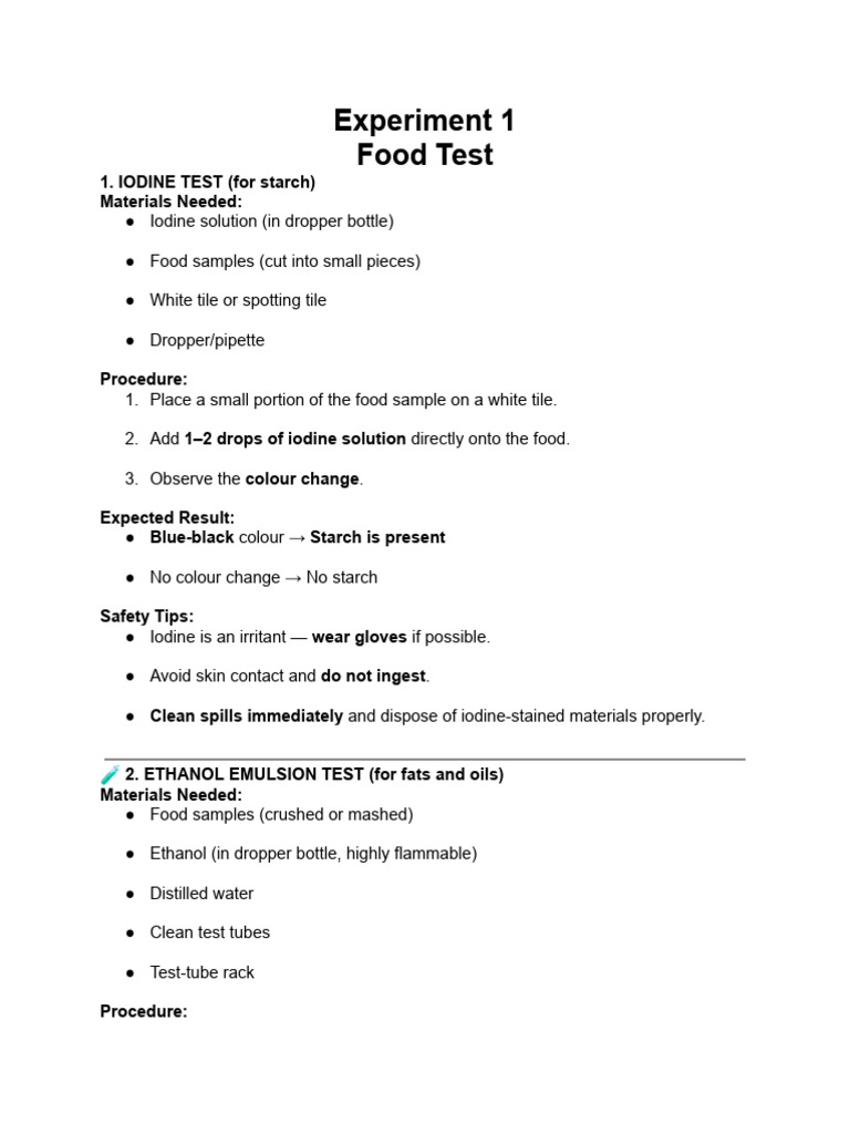 Lab Experiment 1 | PDF | Ethanol | Chemistry