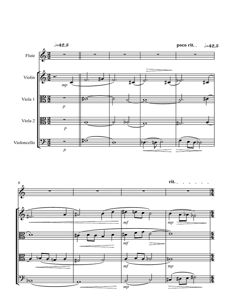 Flute Quintet Part 1 Grote Score PDF | PDF