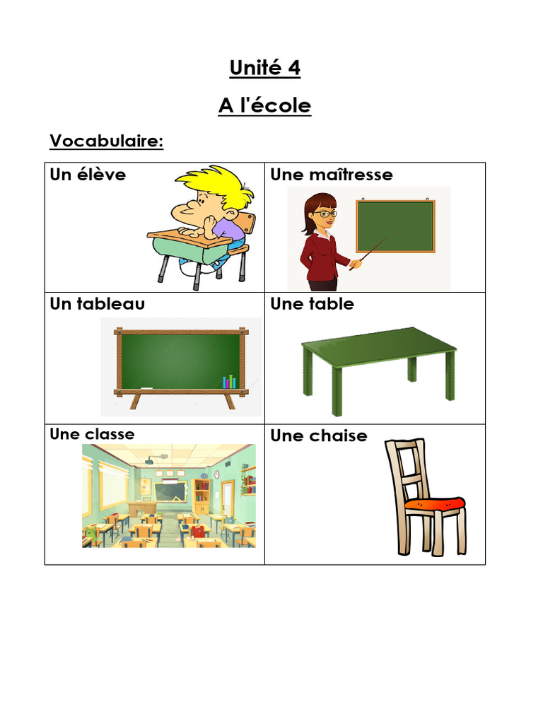 Vocabulaire et Grammaire Scolaire | PDF | Vert | Rouge