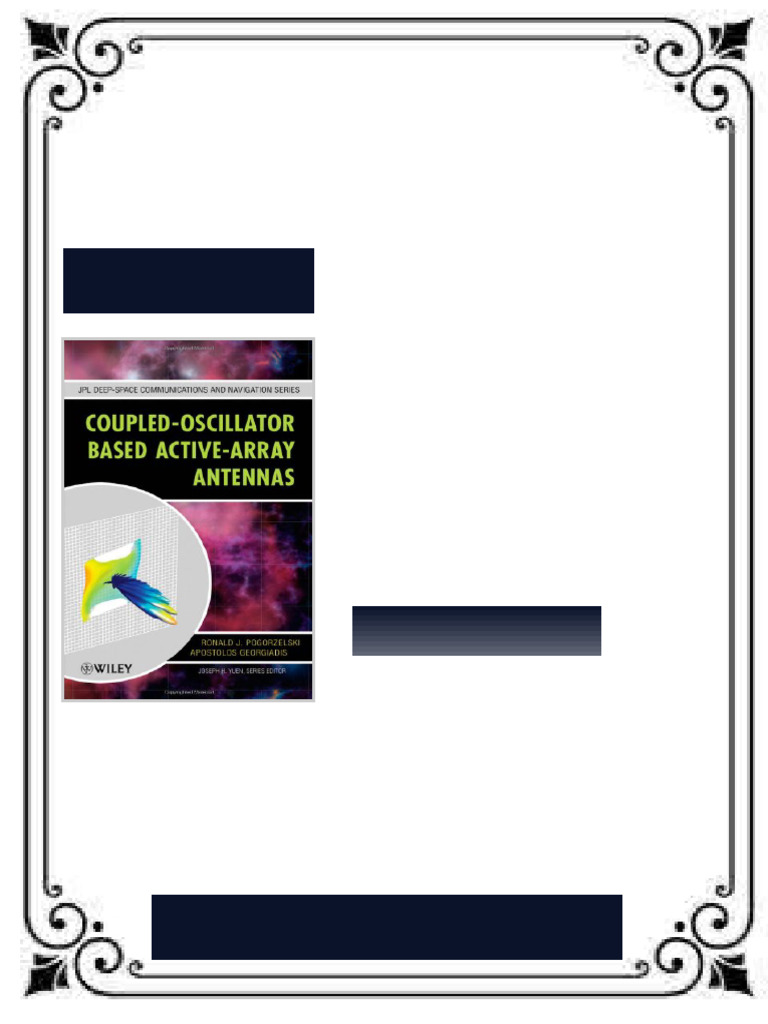 Coupled Oscillator Based Active Array Antennas 1st Edition Ronald J ...