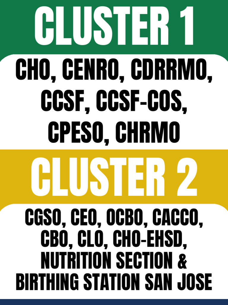 Government Cluster Organization Overview | PDF