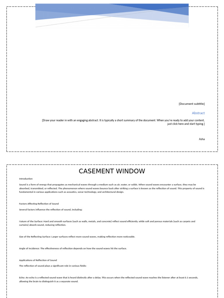 Casement Window Group b | PDF | Reflection (Physics) | Window