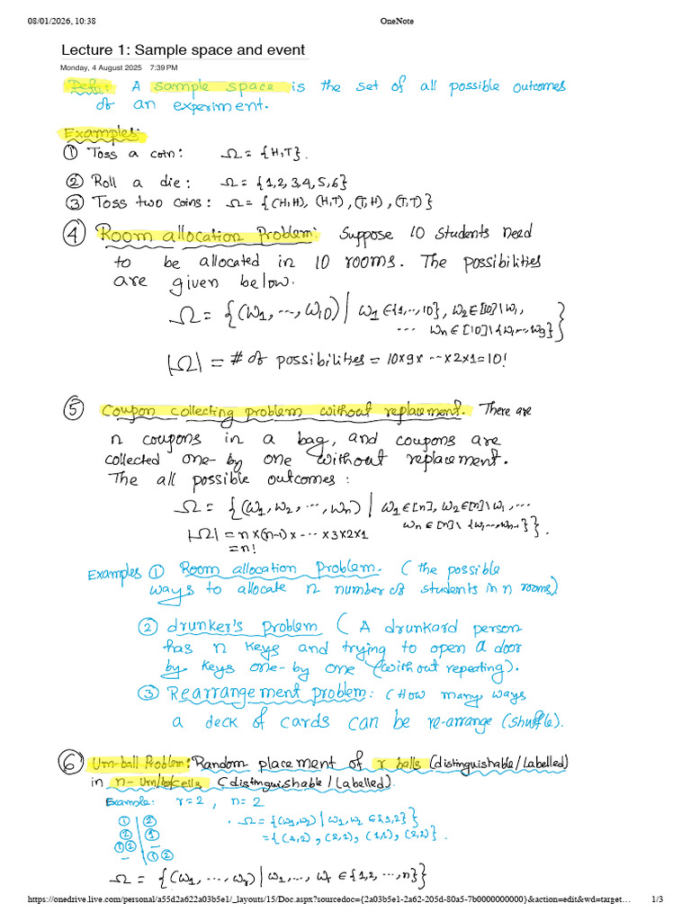 Understanding Sample Space and Events | PDF