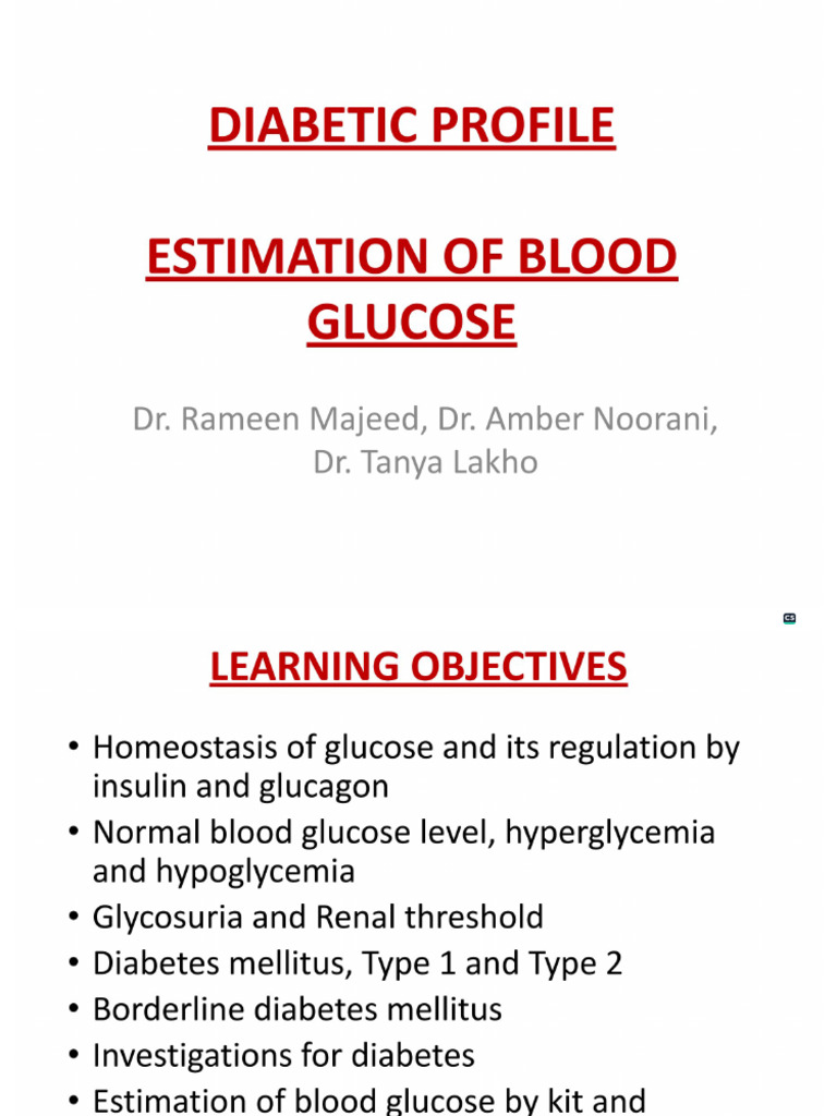 Diabetic profile | PDF