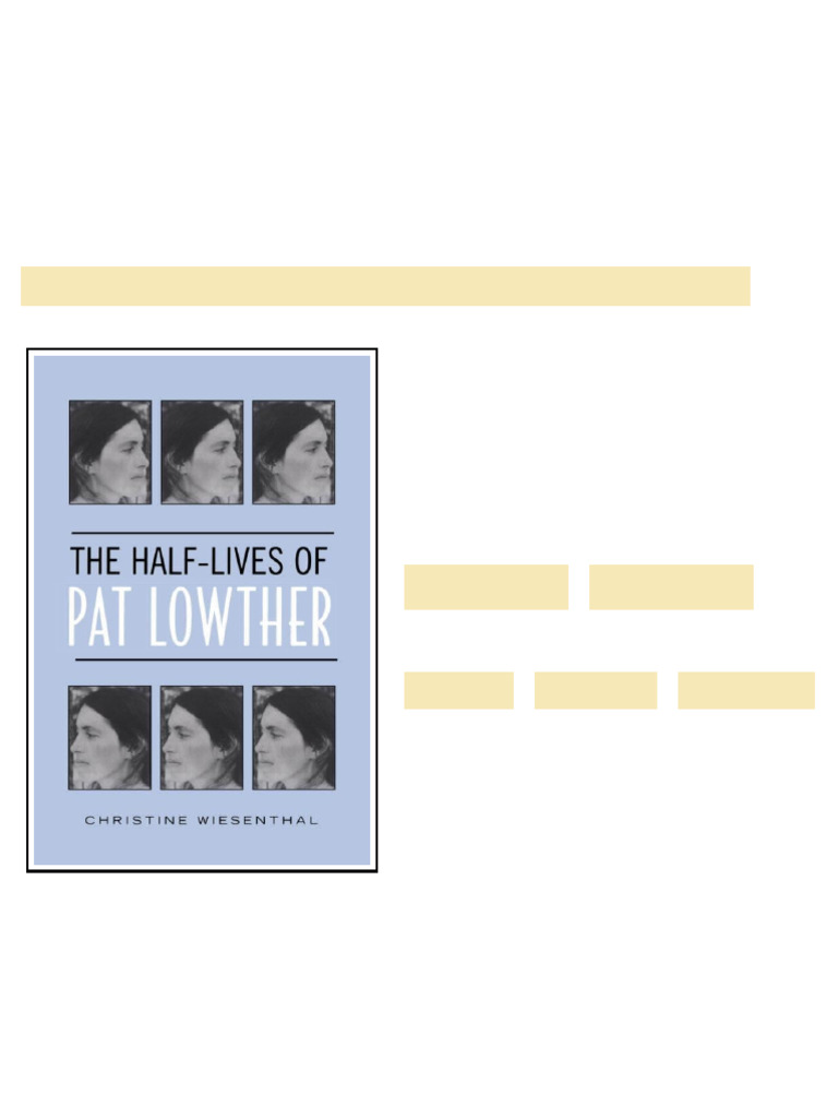 (Ebook) The Half-Lives of Pat Lowther by Christine Wiesenthal ISBN ...
