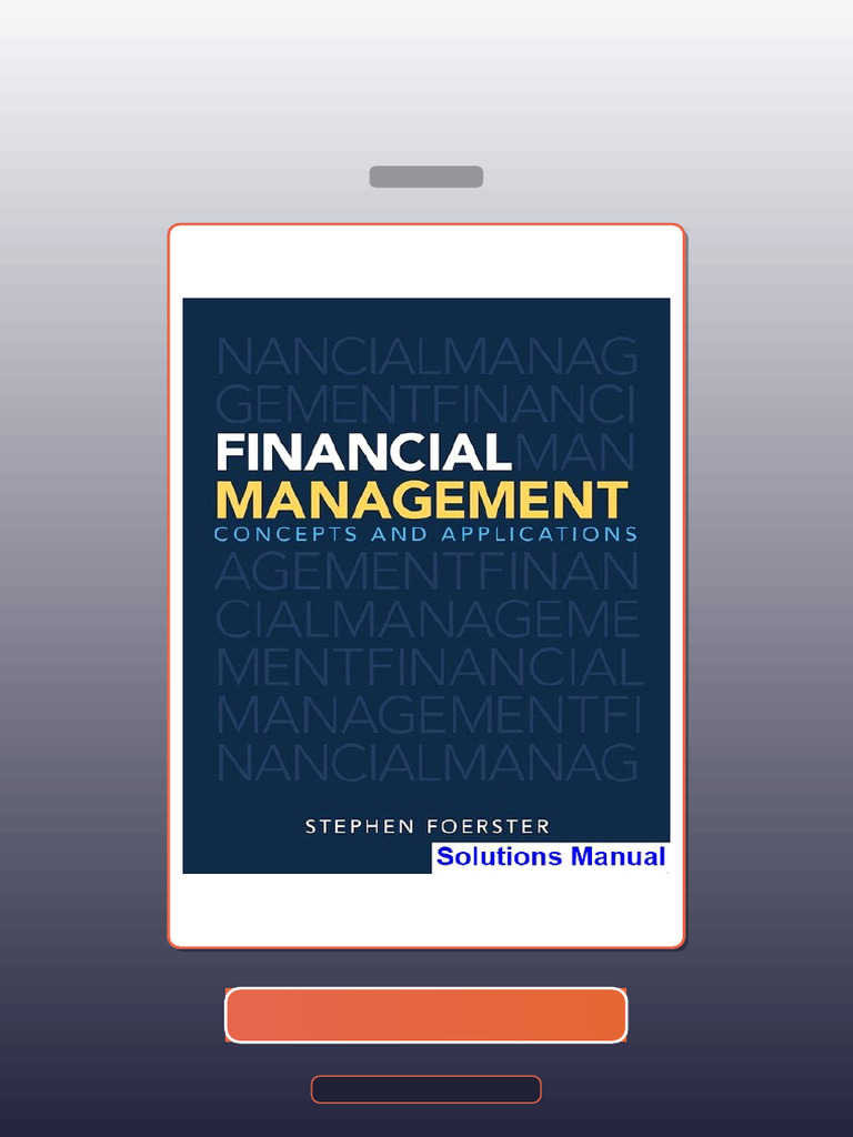 Test Bank for Financial Management Concepts and Applications 1st ...