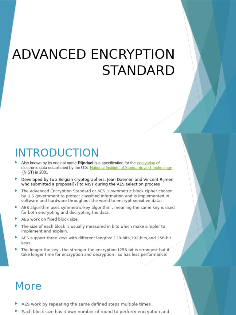 Advanced Encryption Standard | PDF | Encryption | Key (Cryptography)