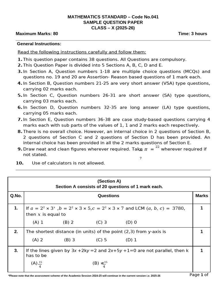 MathsStandard-SQP | PDF